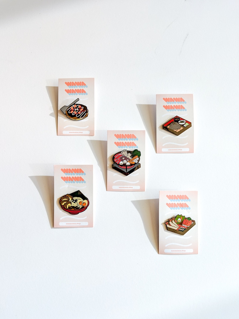 Japanese Food Enamel Pin Set - Etsy