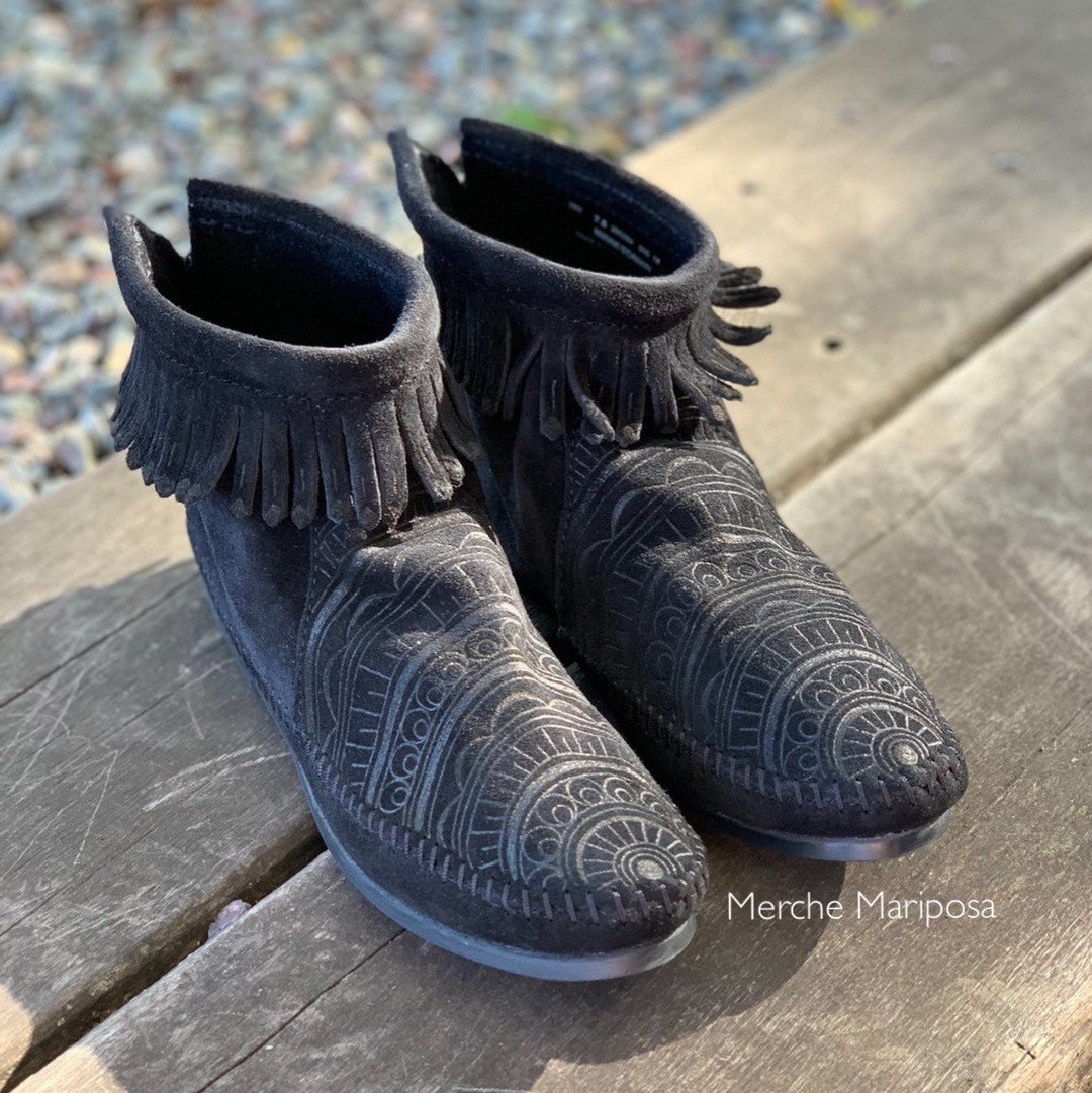 Moccasin Fringe Boot, by Merche Mariposa - Etsy