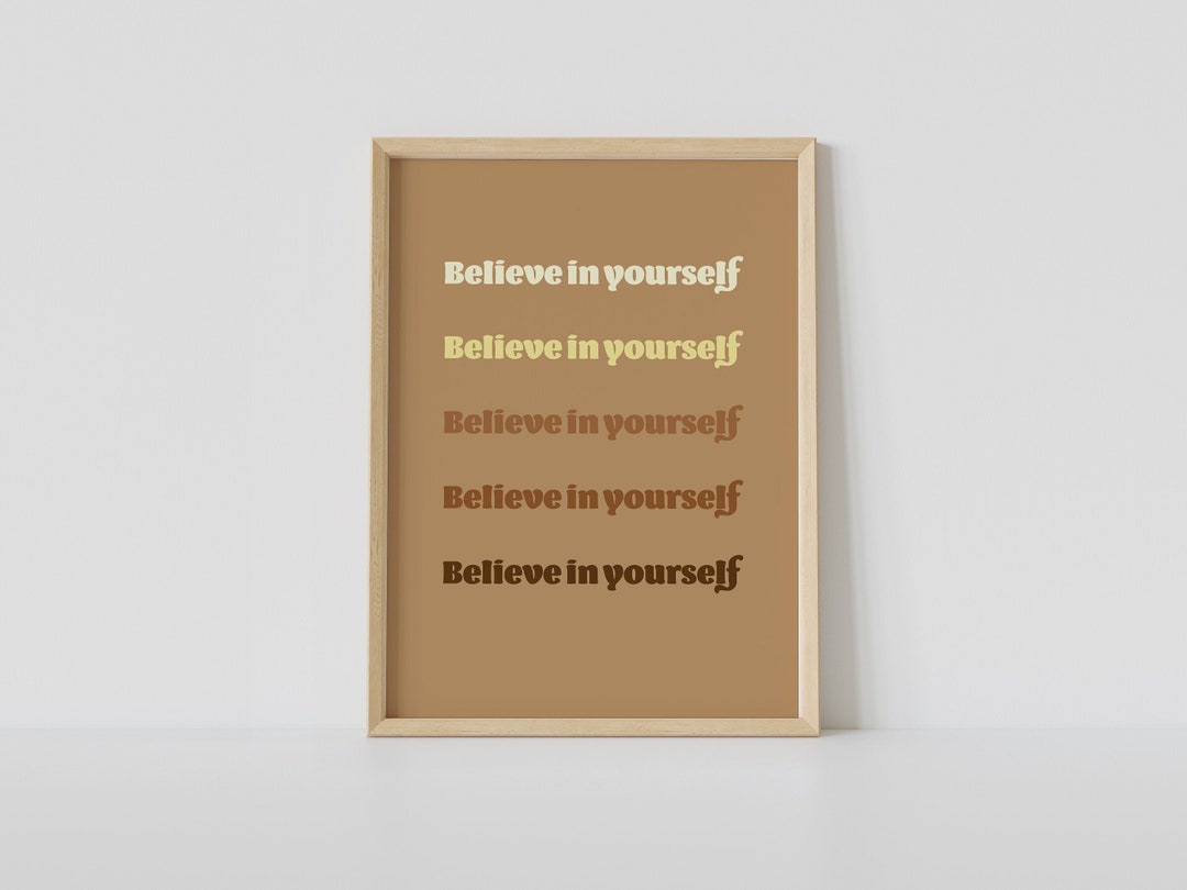 Believe in Yourself, Y2K Print, Retro Quote Wall Print, Large Printable ...