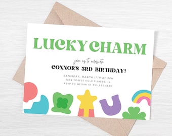 Lucky Charm Birthday Invitation - Etsy