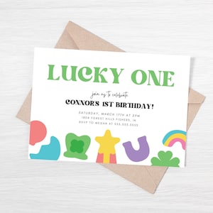 Lucky Charm Editable Food Tent, Lucky One Decorations, St. Patricks Day ...