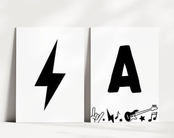 Rock and Roll Editable Sign, Rock N Roll Party Decor, Rocker Birthday ...