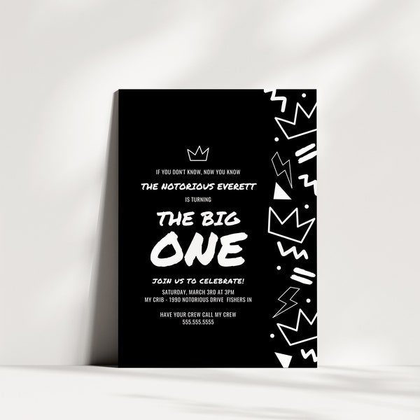 The Big One Invitation - Etsy