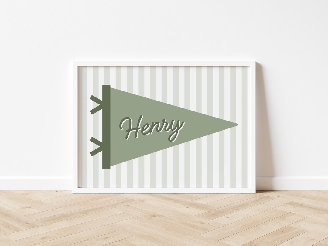Personalized Name Pennant Flag, Digital Name Pennant Flag Printable ...