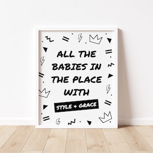 The Big One Birthday Sign Bundle, Notorious One Party Decorations, Big ...