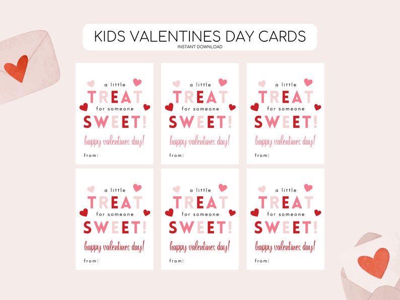 Printable Valentine's Day Tag, Sweet Treat Valentines Day Tag ...