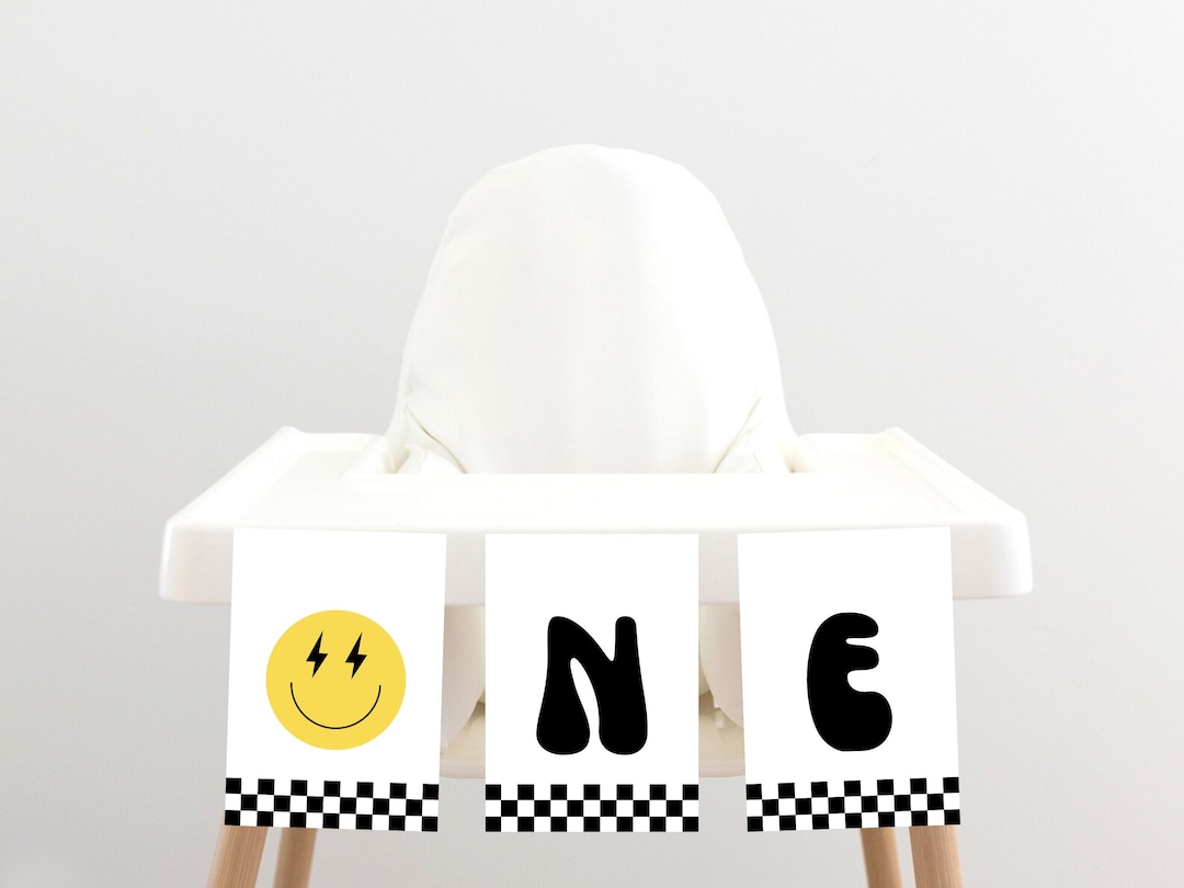 One Happy Dude High Chair Banner, One High Chair Banner, Boy 1st ...