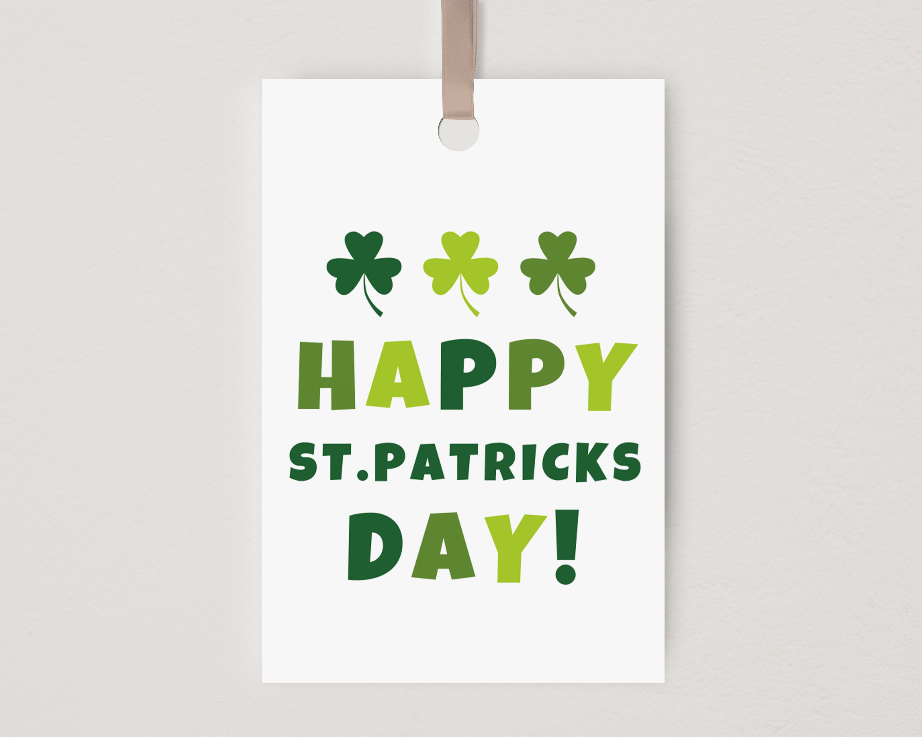 Printable Saint Patrick's Day Tag, St. Patricks Day Tag, Saint Patricks ...