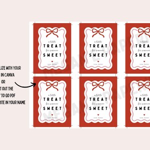 Printable Valentine's Day Tag, Sweet Treat Valentines Day Tag ...