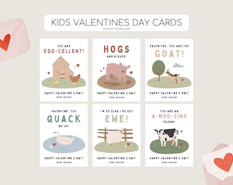 Farm Tractor Valentines Cards - Etsy
