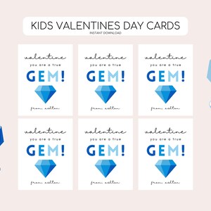 Printable Ring Pop Valentine's Day Tag, Gem Ring Pop Treat Bag Tag, Kid ...
