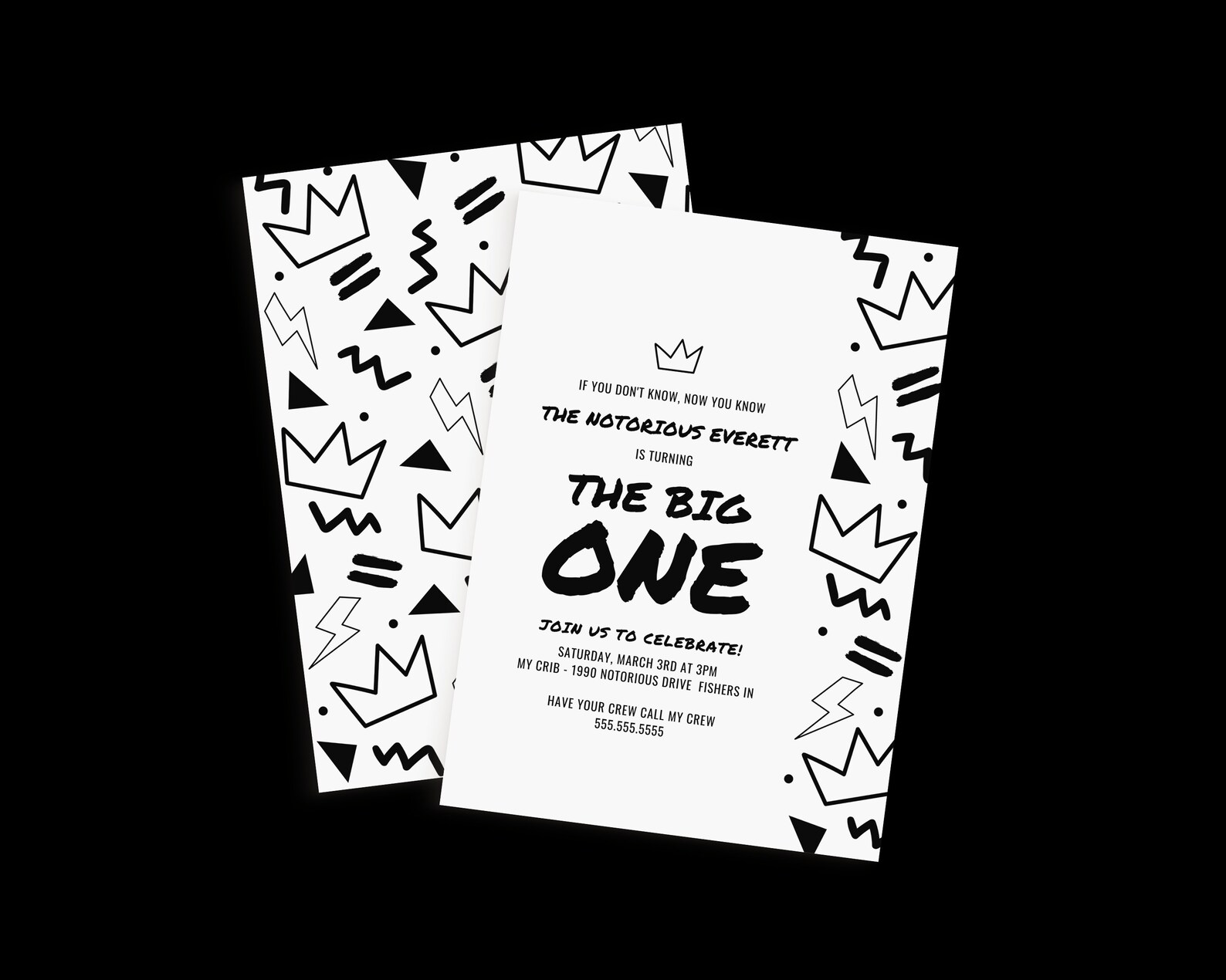 The Big One Birthday Invitation, Notorious One Party Invite, First ...