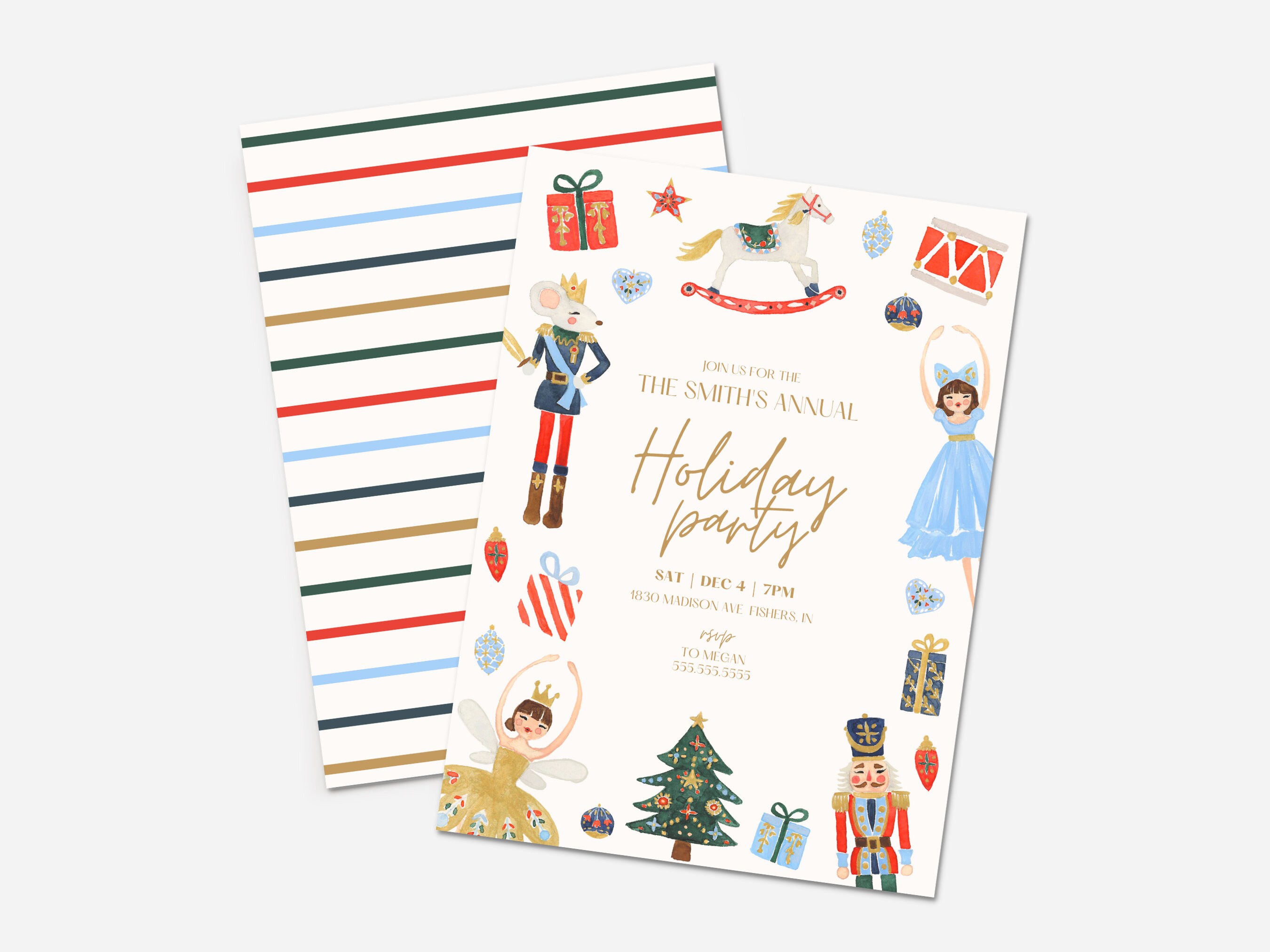 Nutcracker Holiday Party Invitation Modern Adult Nutcracker - Etsy