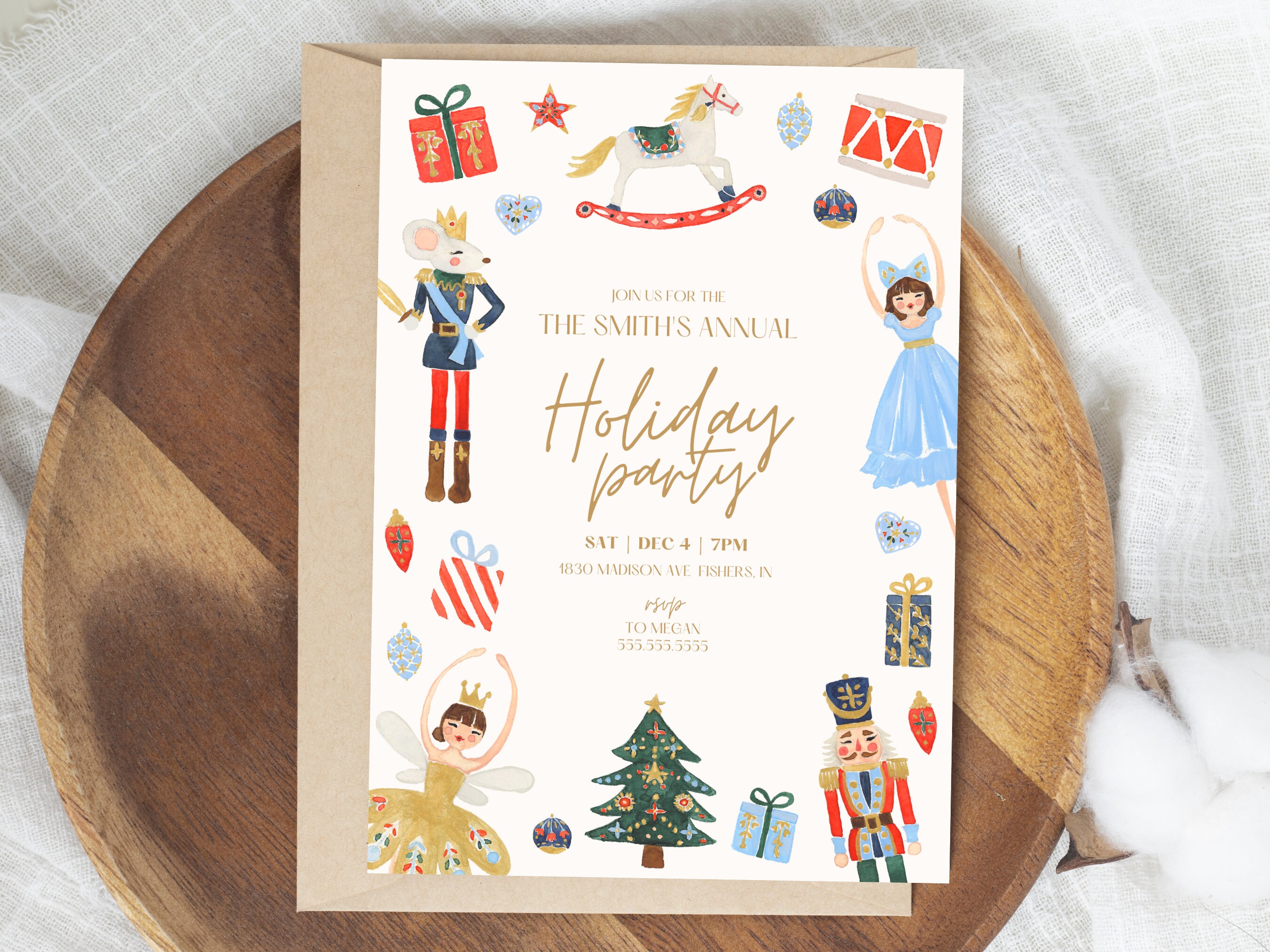 Nutcracker Holiday Party Invitation Modern Adult Nutcracker - Etsy
