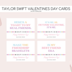 The Eras Tour Valentine's Day Cards, Swiftie Valentines Day Tag, Taylor ...