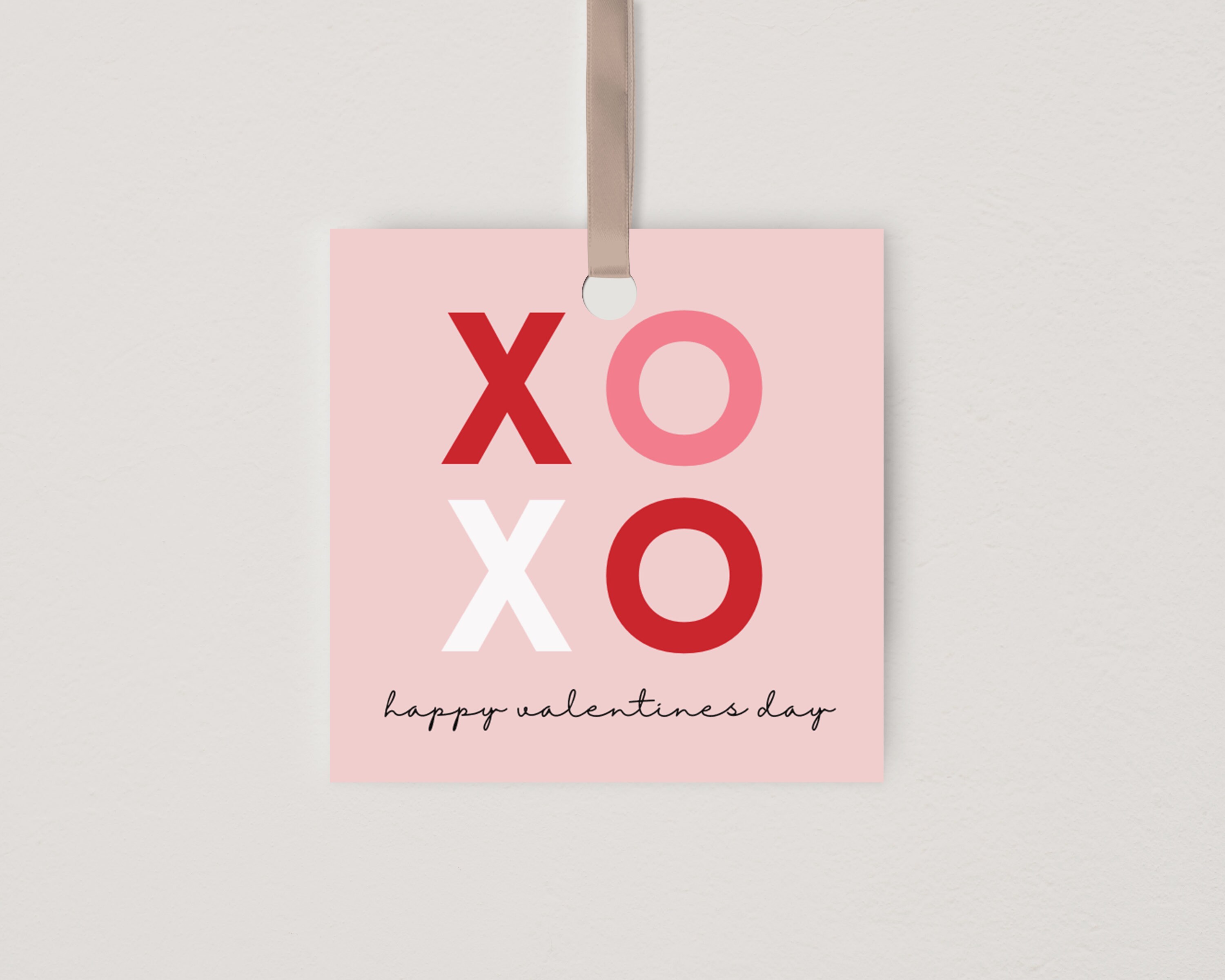 Printable Valentine's Day Tag, XOXO Valentines Day Tag, Valentine Gift ...