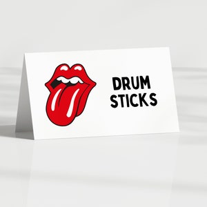 Rock and Roll Thank You Tag Rock N Roll Favor Tag Rocker - Etsy