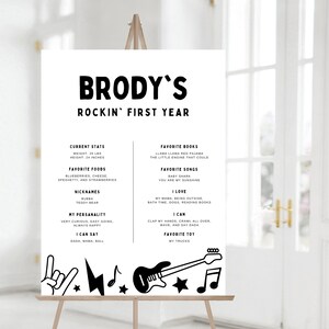 Rock and Roll Editable Sign, Rock N Roll Party Decor, Rocker Birthday ...