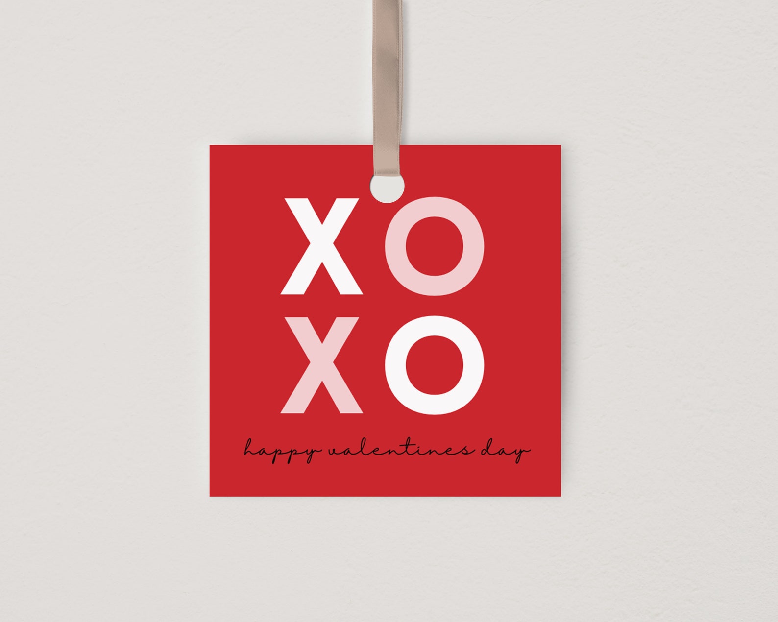 Printable Valentine's Day Tag, XOXO Valentines Day Tag, Valentine Gift ...
