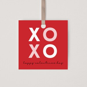 Printable Valentine's Day Tag, XOXO Valentines Day Tag, Valentine Gift ...