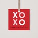 Printable Valentine's Day Tag, XOXO Valentines Day Tag, Valentine Gift ...