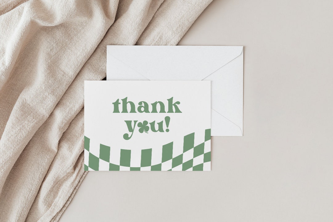 Rad Little Lad Thank You Card, Modern St. Patricks Day Birthday Party ...