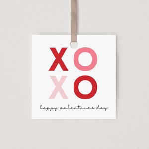 Printable Valentine's Day Tag, XOXO Valentines Day Tag, Valentine Gift ...