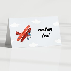 Airplane Birthday Thank You Tag, Plane Party Decorations, Fly on Over ...