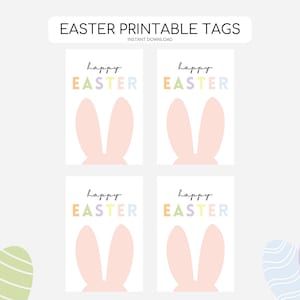 Printable Easter Tag, Easter Carrot Tag, Easter Bunny Gift Label ...