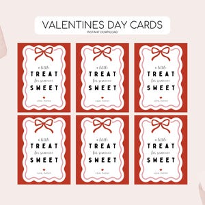 Printable Valentine's Day Tag, Sweet Treat Valentines Day Tag ...