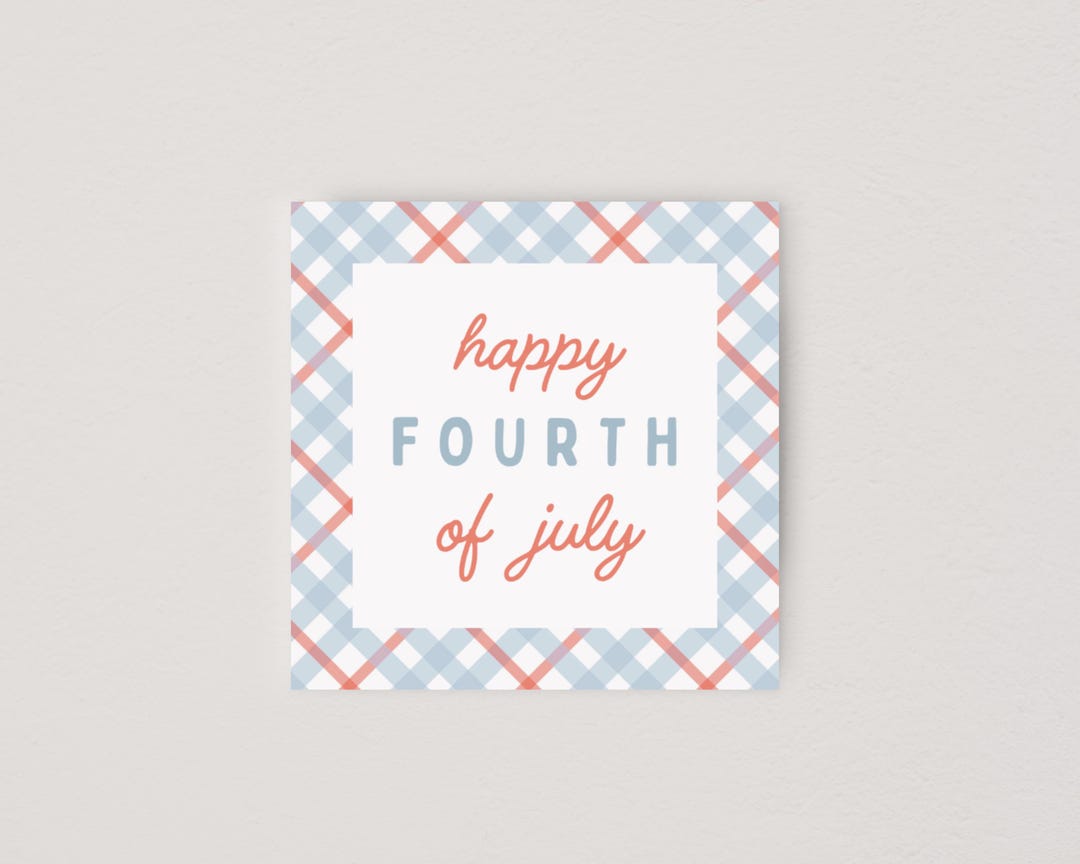 Fourth of July Printable Tag, 4th of July Tag, Modern 4th of July Gift ...