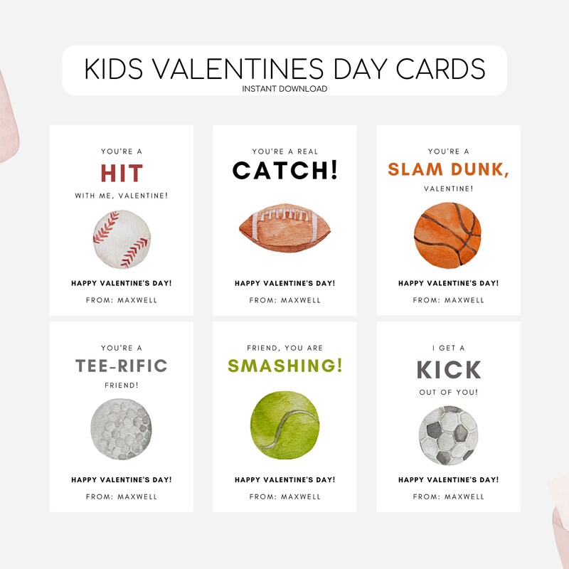 Sports Valentine - Etsy