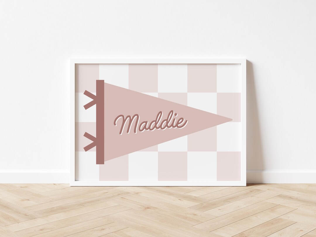 Personalized Name Pennant Flag, Digital Name Pennant Flag Printable ...