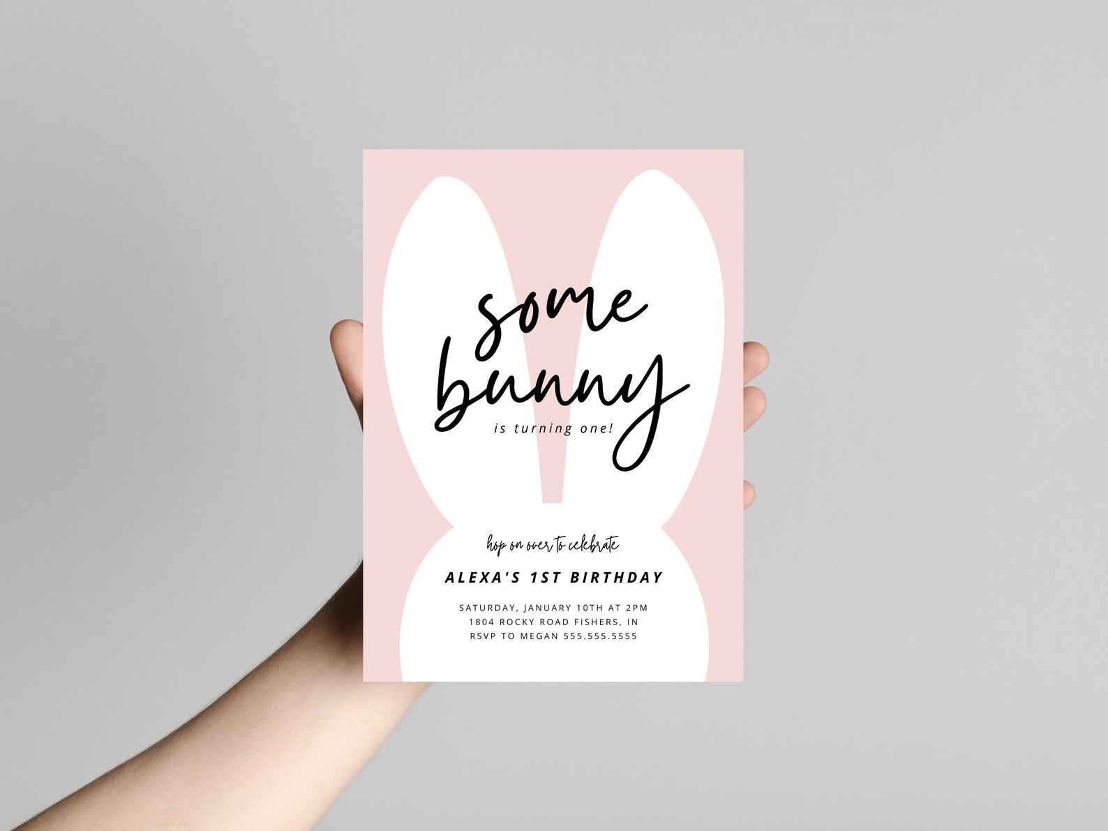 Bunny Birthday Invitation Some Bunny Birthday Invite Bunny - Etsy
