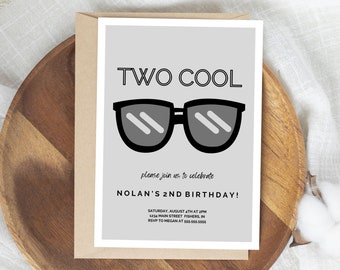 Two Cool Party Invitation - Etsy