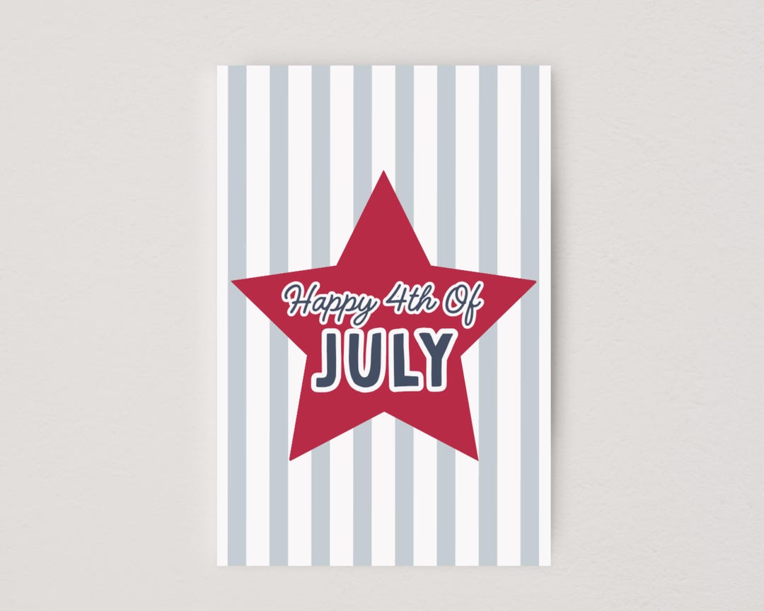 Fourth of July Printable Tag, 4th of July Tag, Modern 4th of July Gift ...