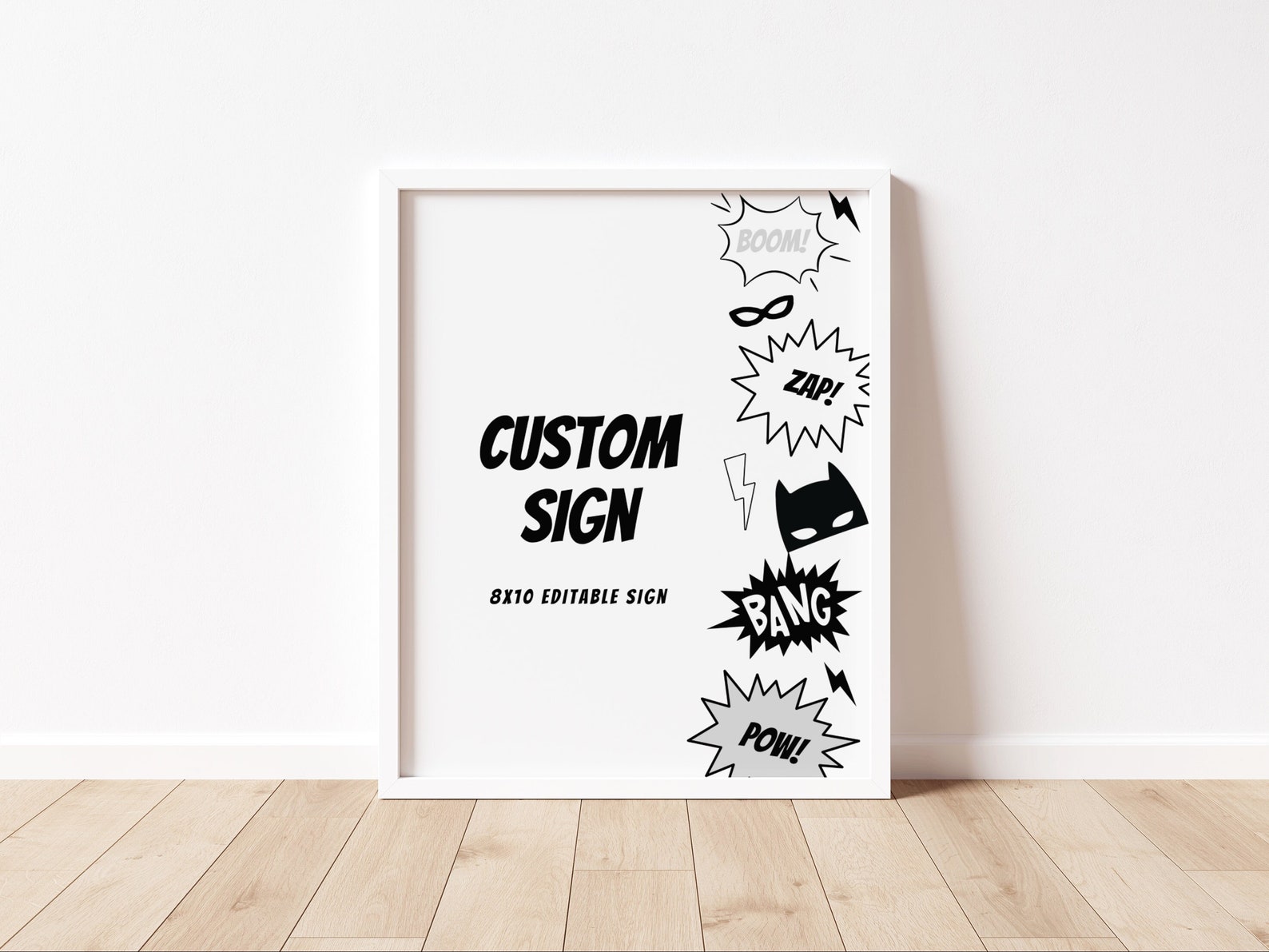 Superhero Birthday Editable Sign, Superhero Birthday Party Decorations ...