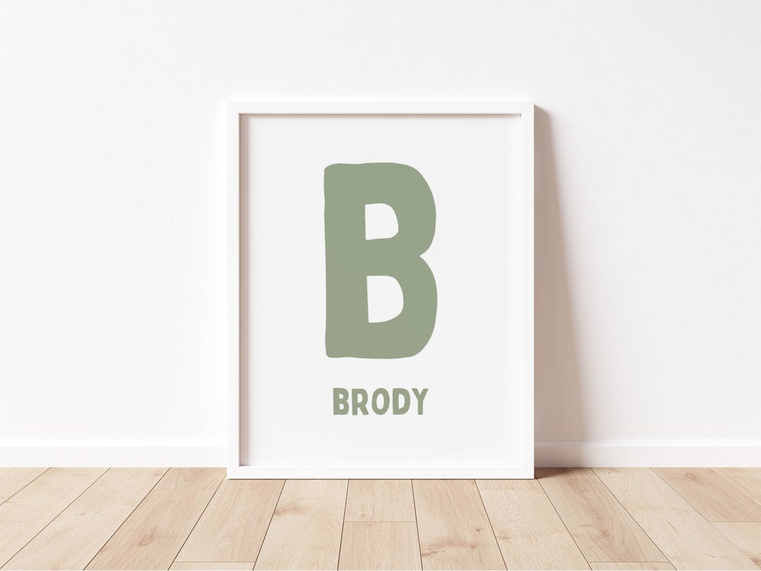 Personalized Initial and Name Digital Print, Name Wall Art Printable ...