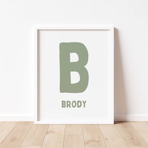 Personalized Initial and Name Digital Print, Name Wall Art Printable ...