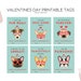 Kids Dog Valentines Day Cards, Printable Valentines Day Tags, Kid Vday ...