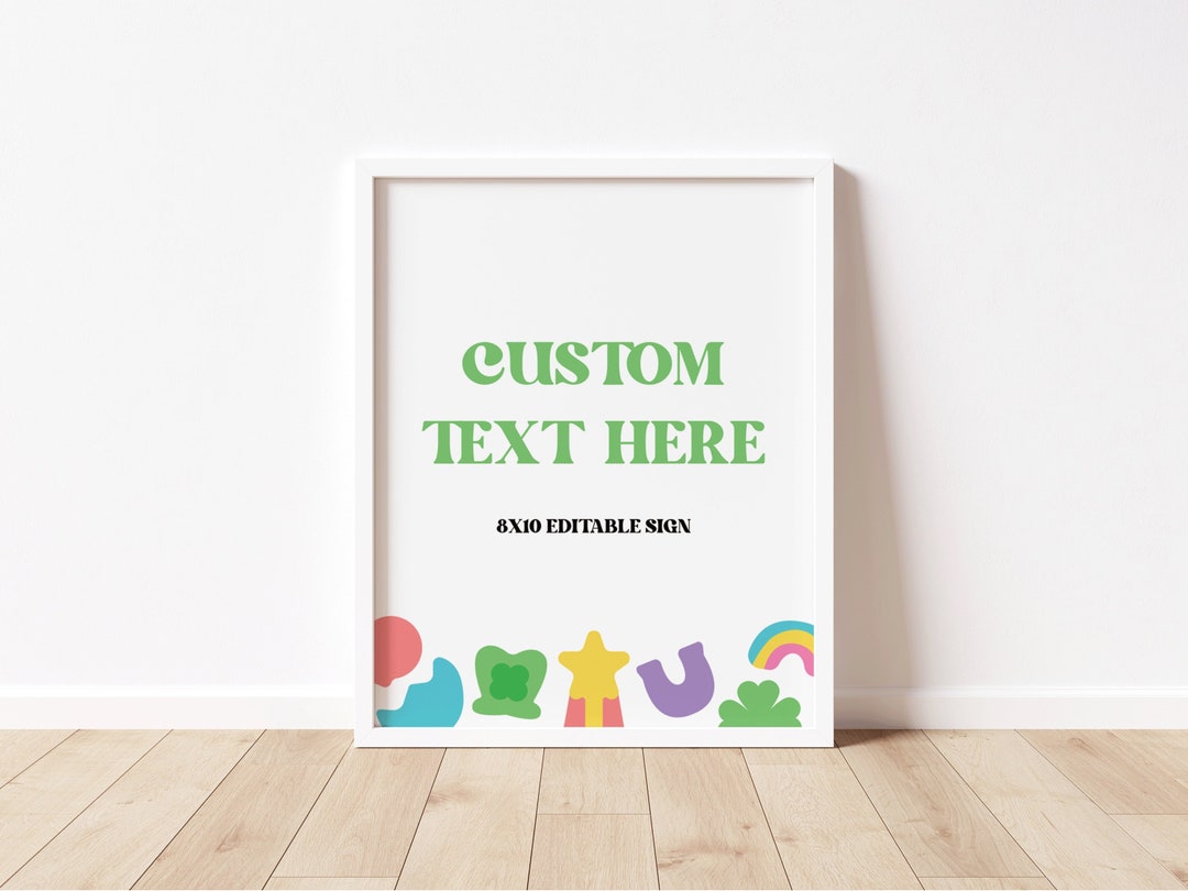 Lucky Charm Editable Sign, Lucky One Decorations, St. Patricks Day ...