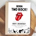 Rock and Roll Birthday Invitation Born Two Rock Invite Rock - Etsy