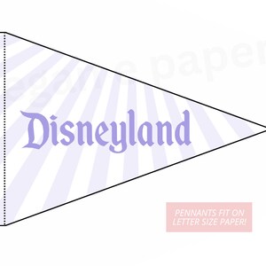 Vintage Disney Birthday Pennants, Vintage Theme Park Birthday Flags ...