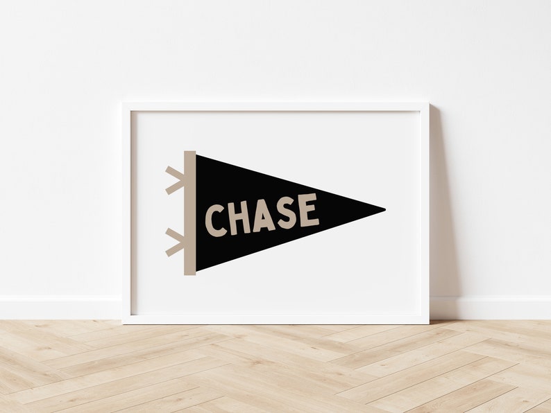 Personalized Name Pennant Flag, Digital Name Pennant Flag Printable ...