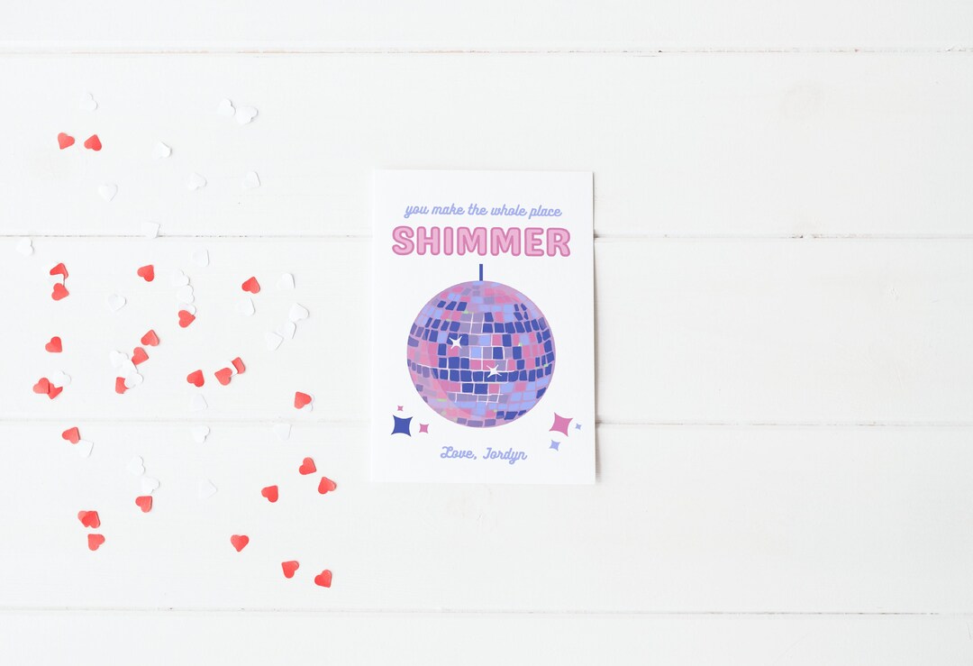 You Make the Whole Place Shimmer Valentine's Day Cards, Swiftie ...