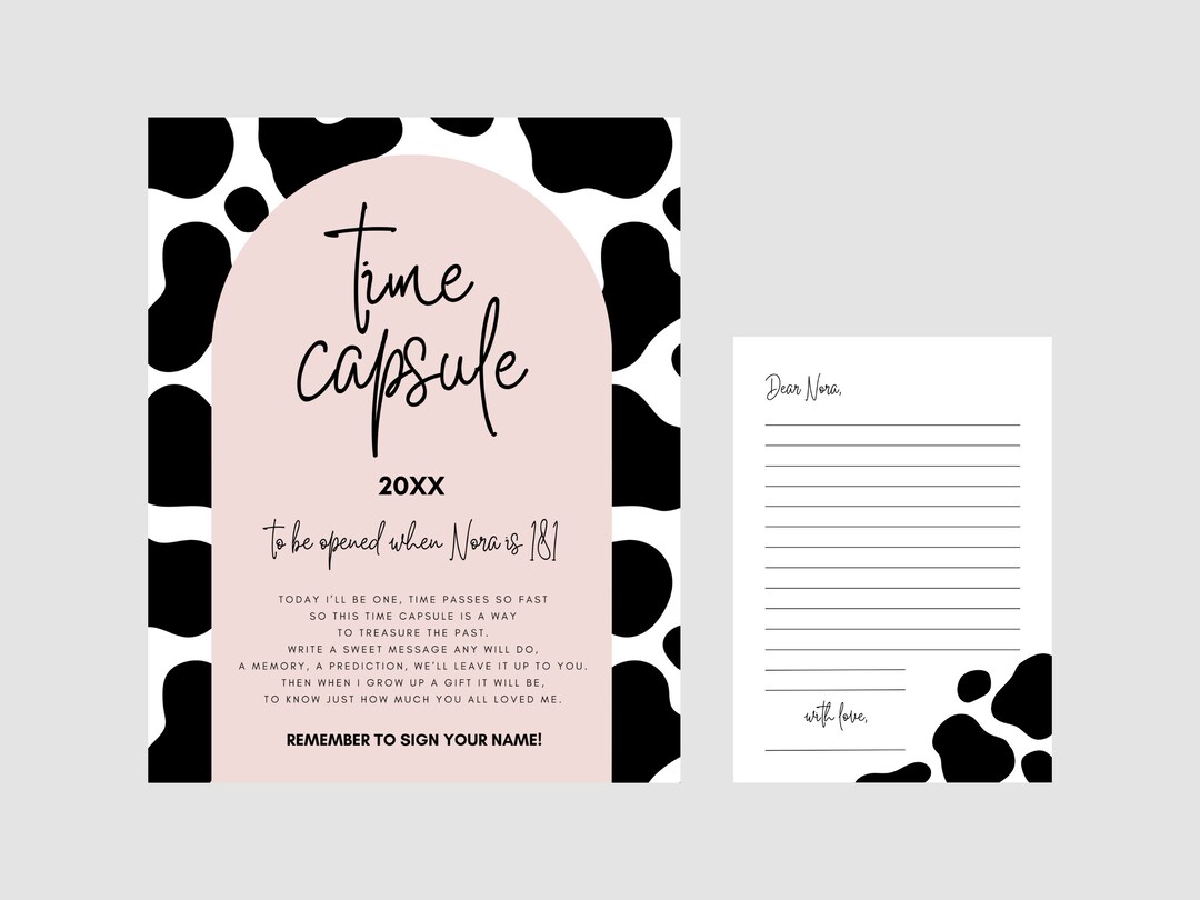 Holy Cow Birthday Time Capsule, Cow First Birthday Decorations, Holy ...