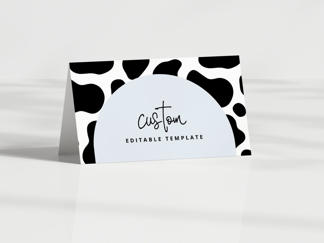 Holy Cow Birthday Food Tent Template, Cow Birthday Decor, Holy Cow ...