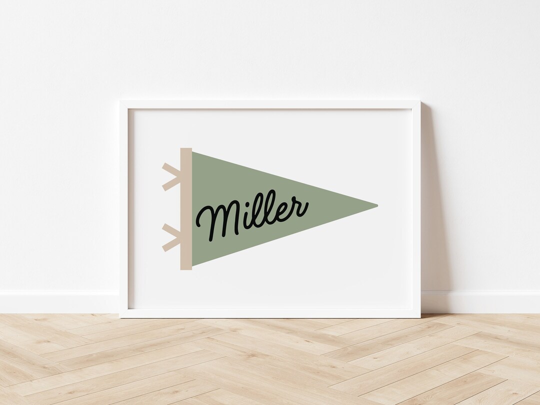 Personalized Name Pennant Flag, Digital Name Pennant Flag Printable ...