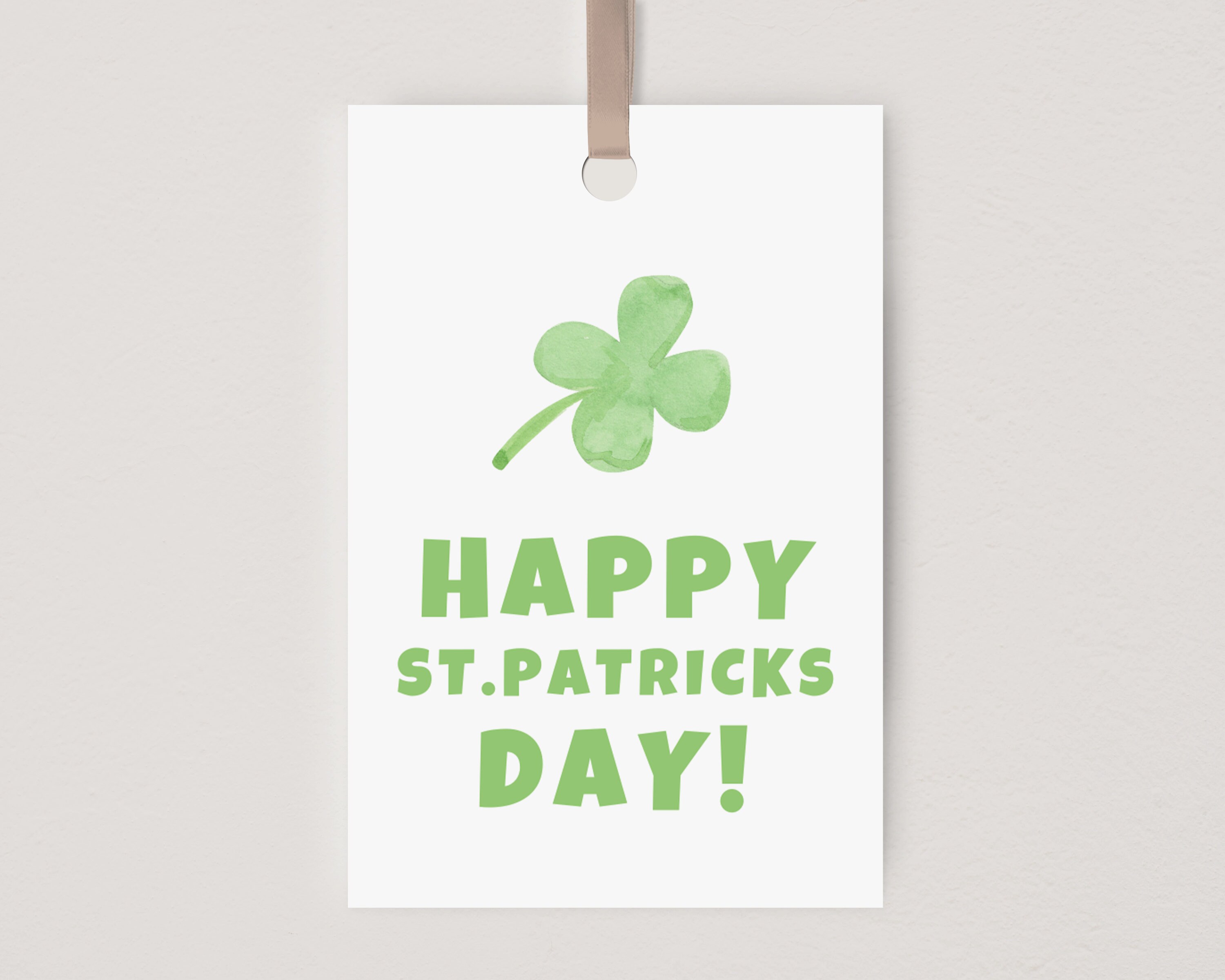 Printable Saint Patrick's Day Tag, St. Patricks Day Tag, Saint Patricks ...