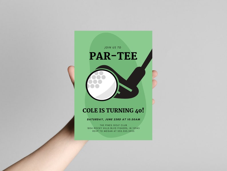 Golf Partee Birthday Party Invitation Golf Any Age Birthday - Etsy